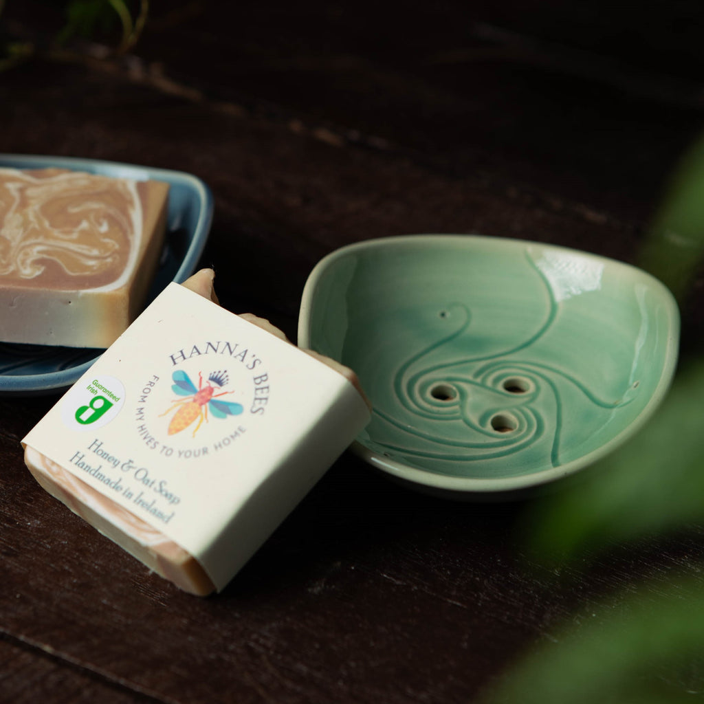 Luxury-Hand-Carved-Soap-Holder-and-Honey-and-Oat-Soap – Foxy & Green Gifts